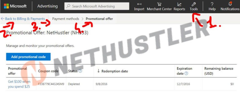 Microsoft Advertising (Bing Ads) Coupon & Promo Codes: $100 Ad Credit